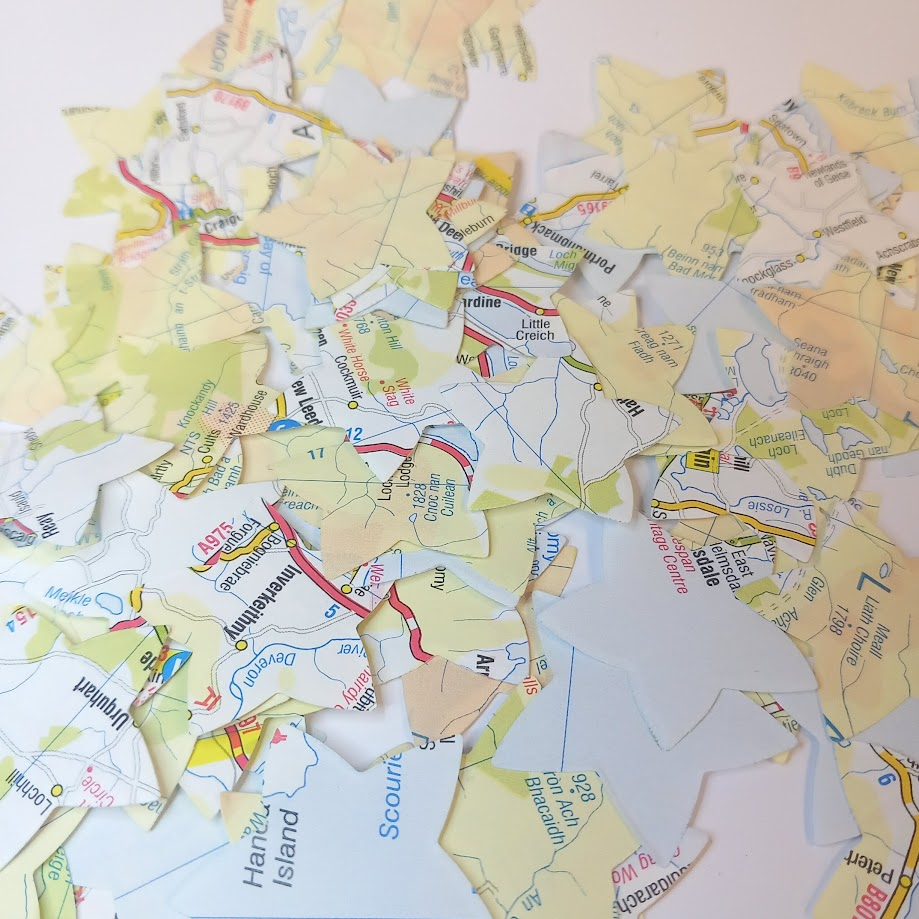 Vintage Recycled Road Map Paper Confetti – Pantaloons Confetti