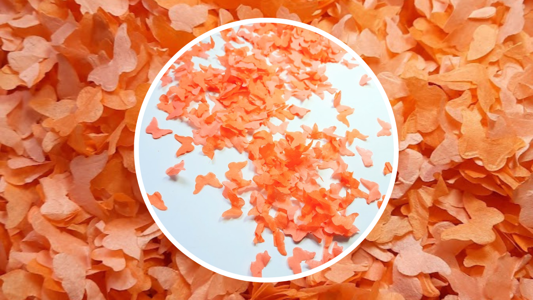Eco Biodegradable Butterfly Confetti - Coral and Orange – Pantaloons ...
